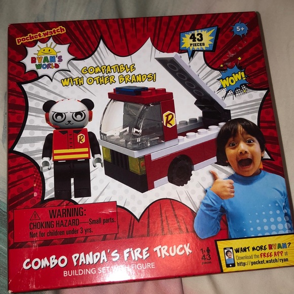 Ryan’s World | Toys | Ryans World Combo Panda Firetruck Building Set ...